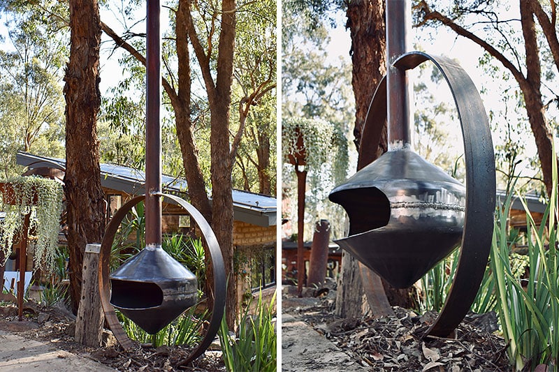 Tread Sculptures | Freestanding Steel Circle Fire Pod