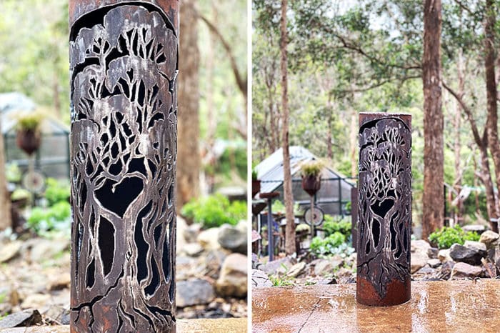 Sculptural Garden Bollard Lights and Decorative Metal Bollards