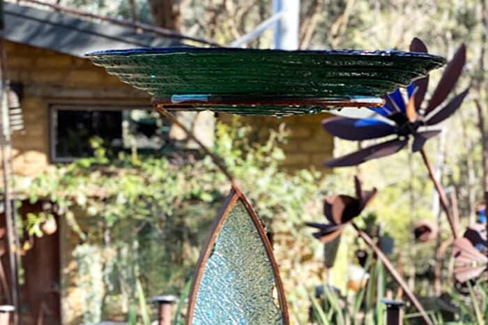 Tread Designs: Glass and Metal Modern Bird Baths Australia