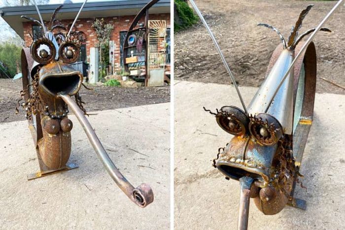 Unique Reclaimed Metal Animal Garden Sculptures