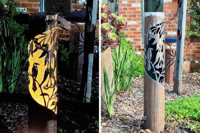 Sculptural Garden Bollard Lights and Decorative Metal Bollards