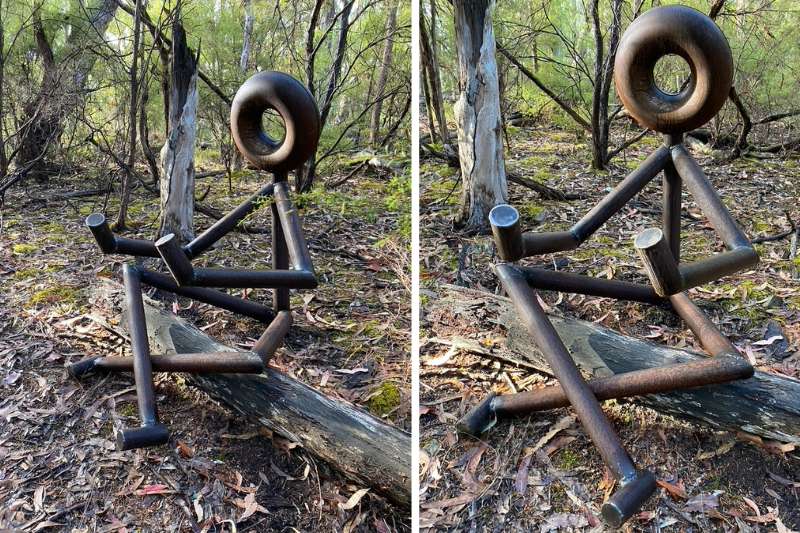 Tread Sculptures | Handmade Metal Stick Person