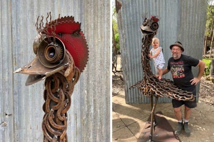 Unique Reclaimed Metal Animal Garden Sculptures